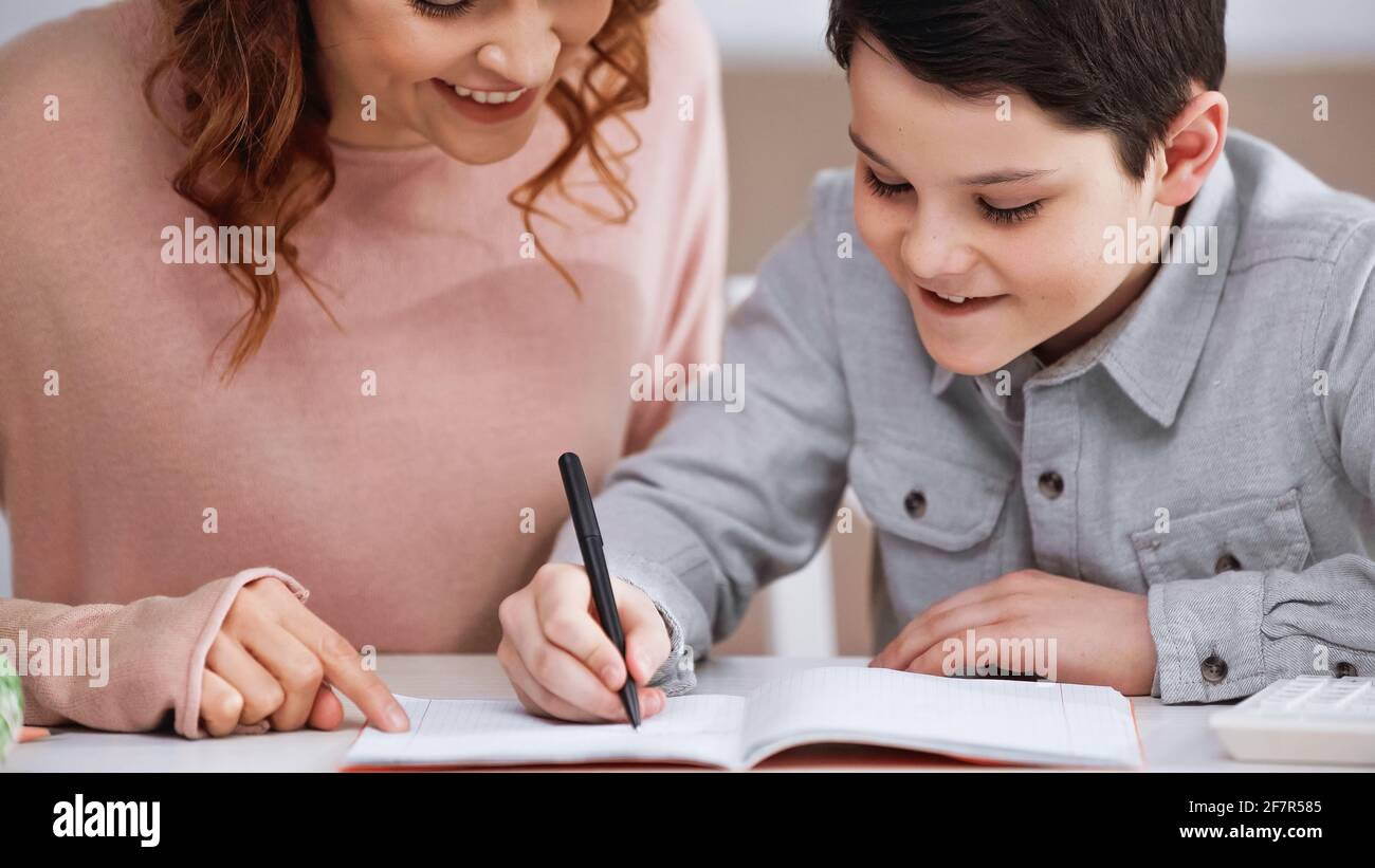 Boy girl child writing home preteen hi-res stock photography and images ...