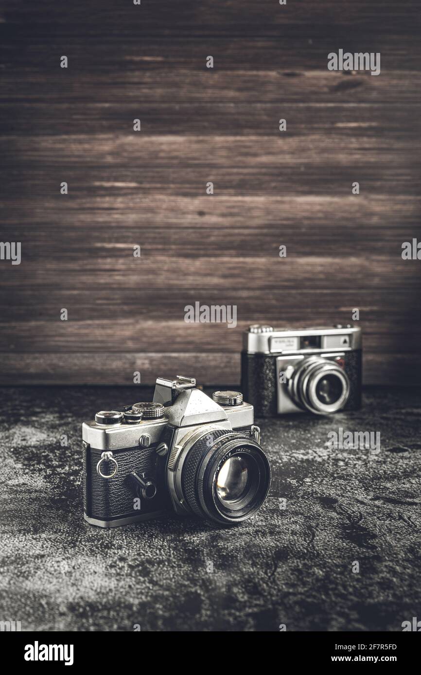 Film retro cameras with shallow depth of field. Camera technology and ...