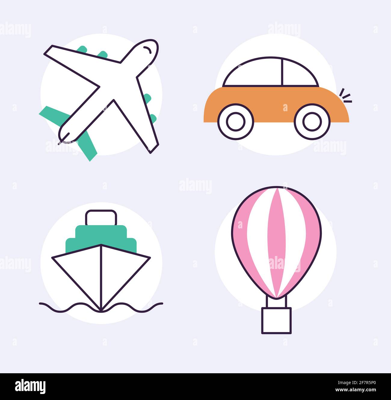 four transport designs Stock Vector Image & Art - Alamy