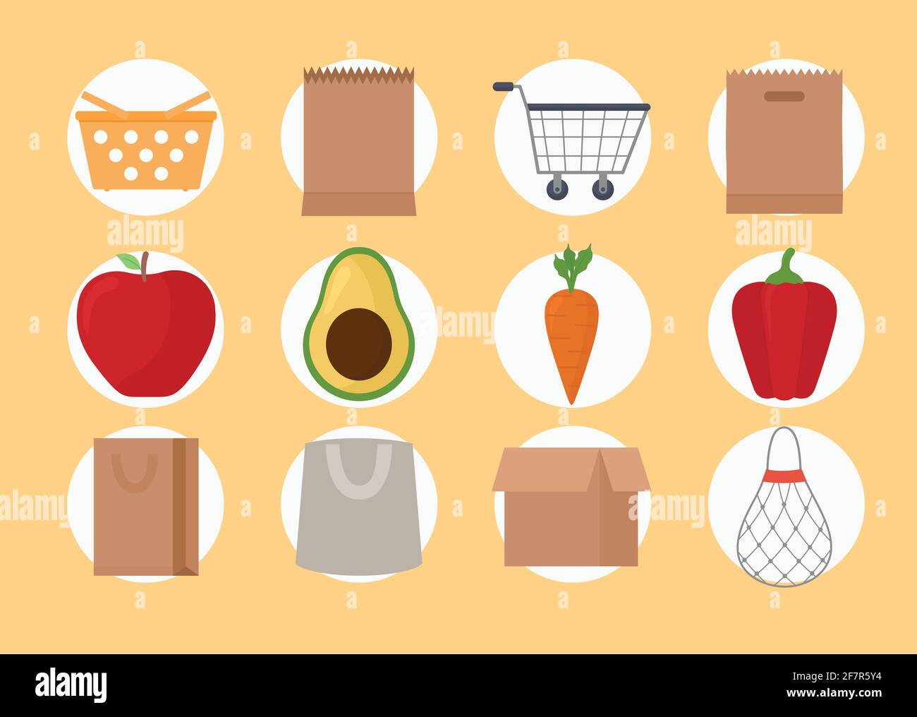 Bags of apple Stock Vector Images - Alamy
