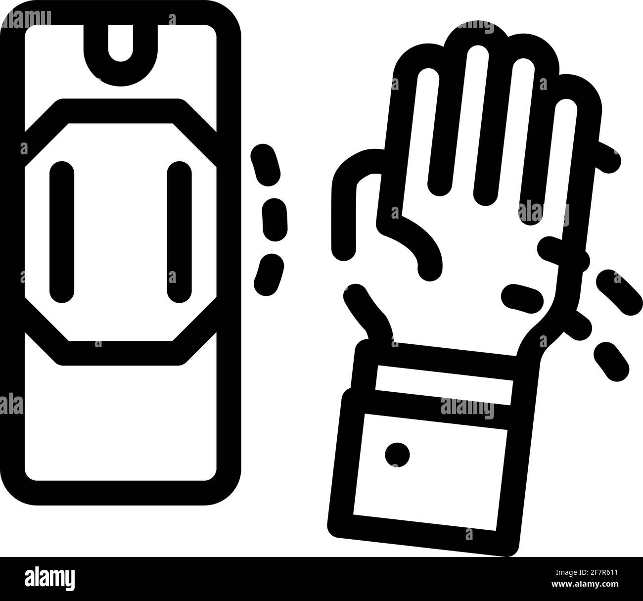 motion sensor line icon vector illustration black Stock Vector Image ...
