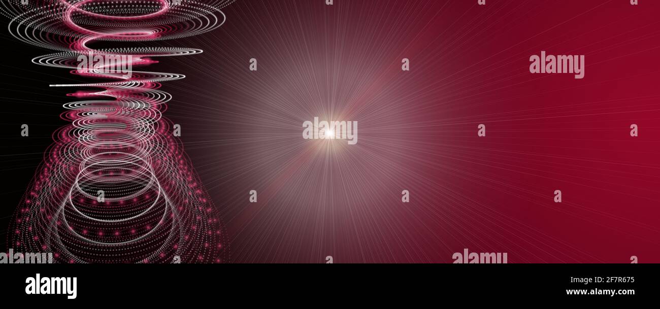 Powerful particle stripe wave panorama background design illustration ...