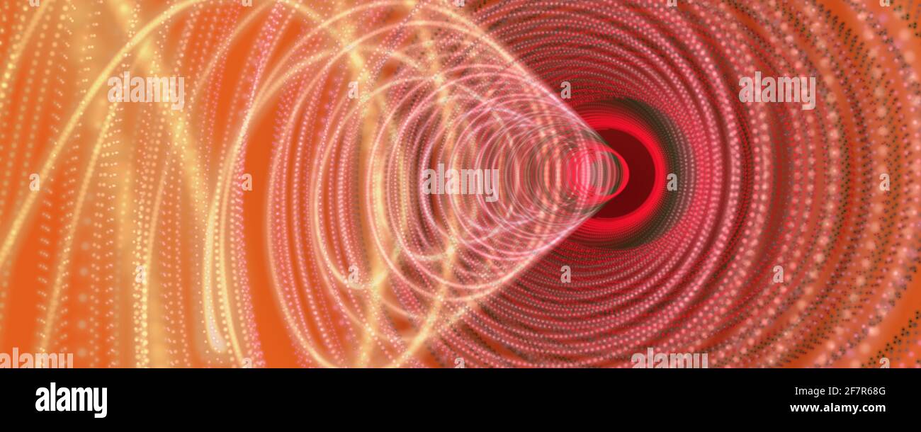 Futuristic particle stripe panorama background design illustration ...