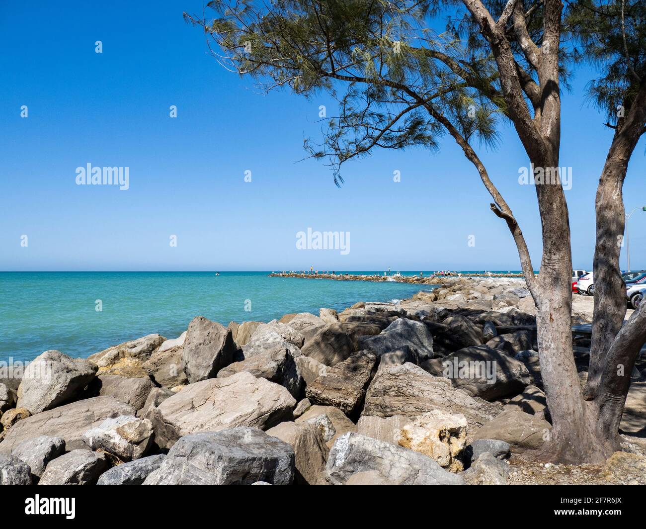 The Jetty in Venice Florida on the Gulf of Mexico in the USA Stock ...