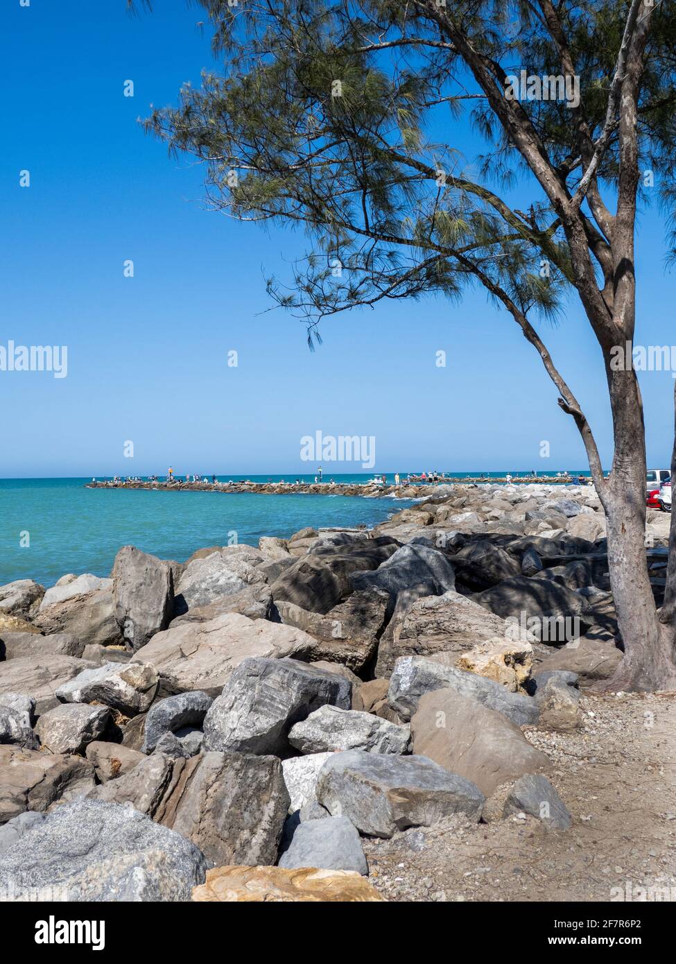 The Jetty in Venice Florida on the Gulf of Mexico in the USA Stock ...