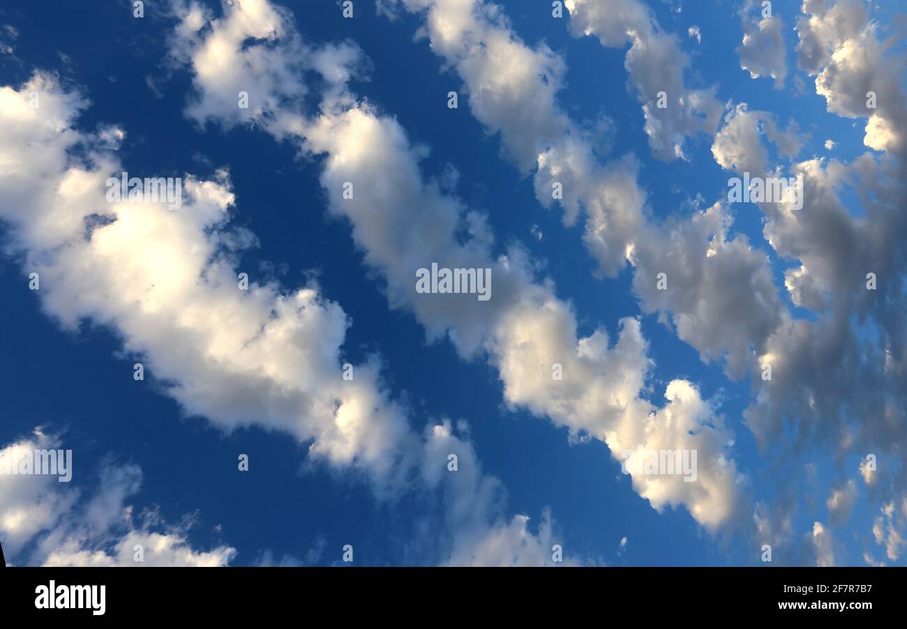 Photo of a beautiful unusual blue sky with clouds Stock Photo - Alamy