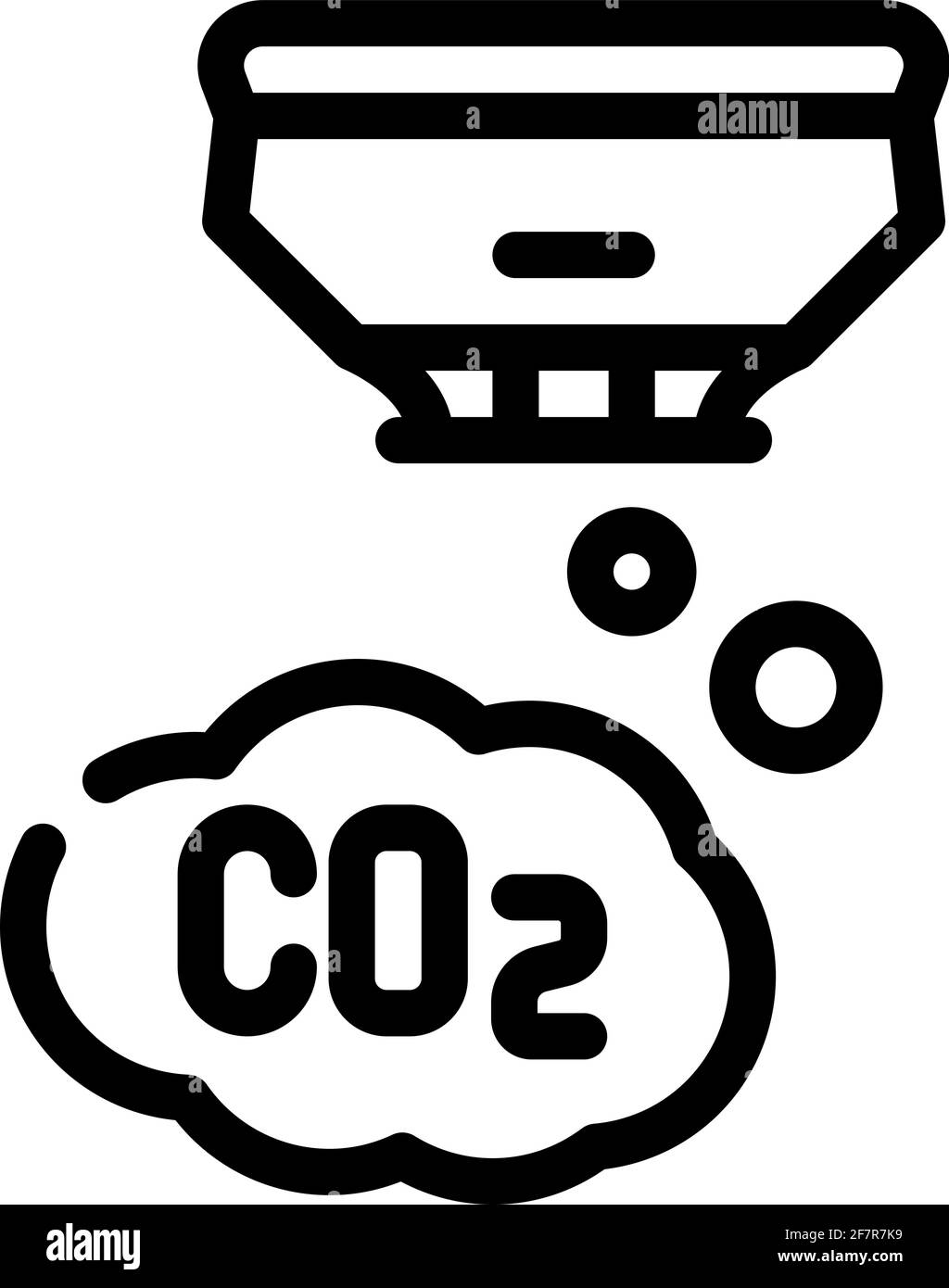 co2 sensor line icon vector illustration black Stock Vector Image & Art ...
