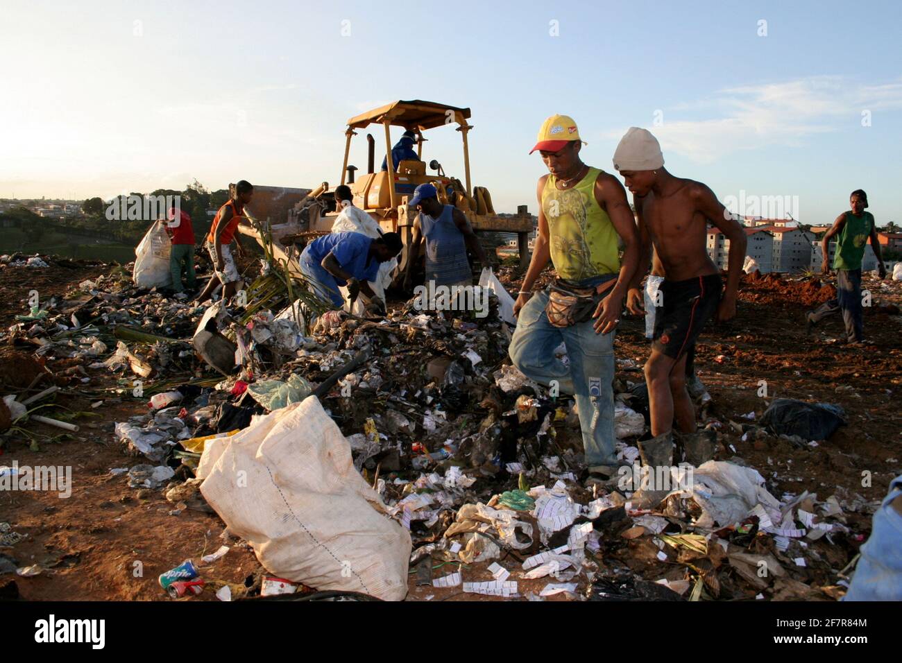 salvador, bahia / brazil - july 28, 2006: recyclable waste pickers are ...
