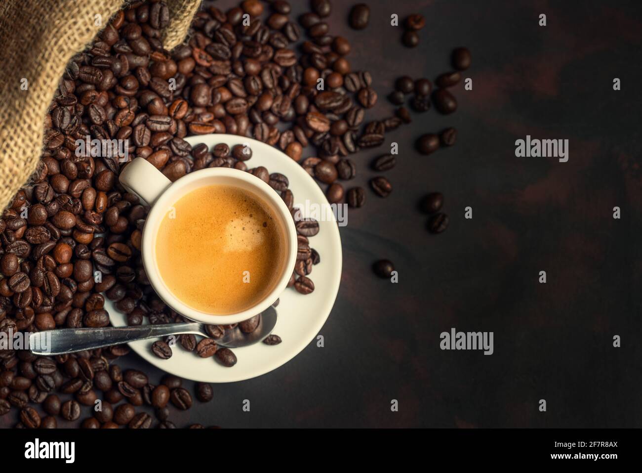 Dark coffee from above hi-res stock photography and images - Alamy