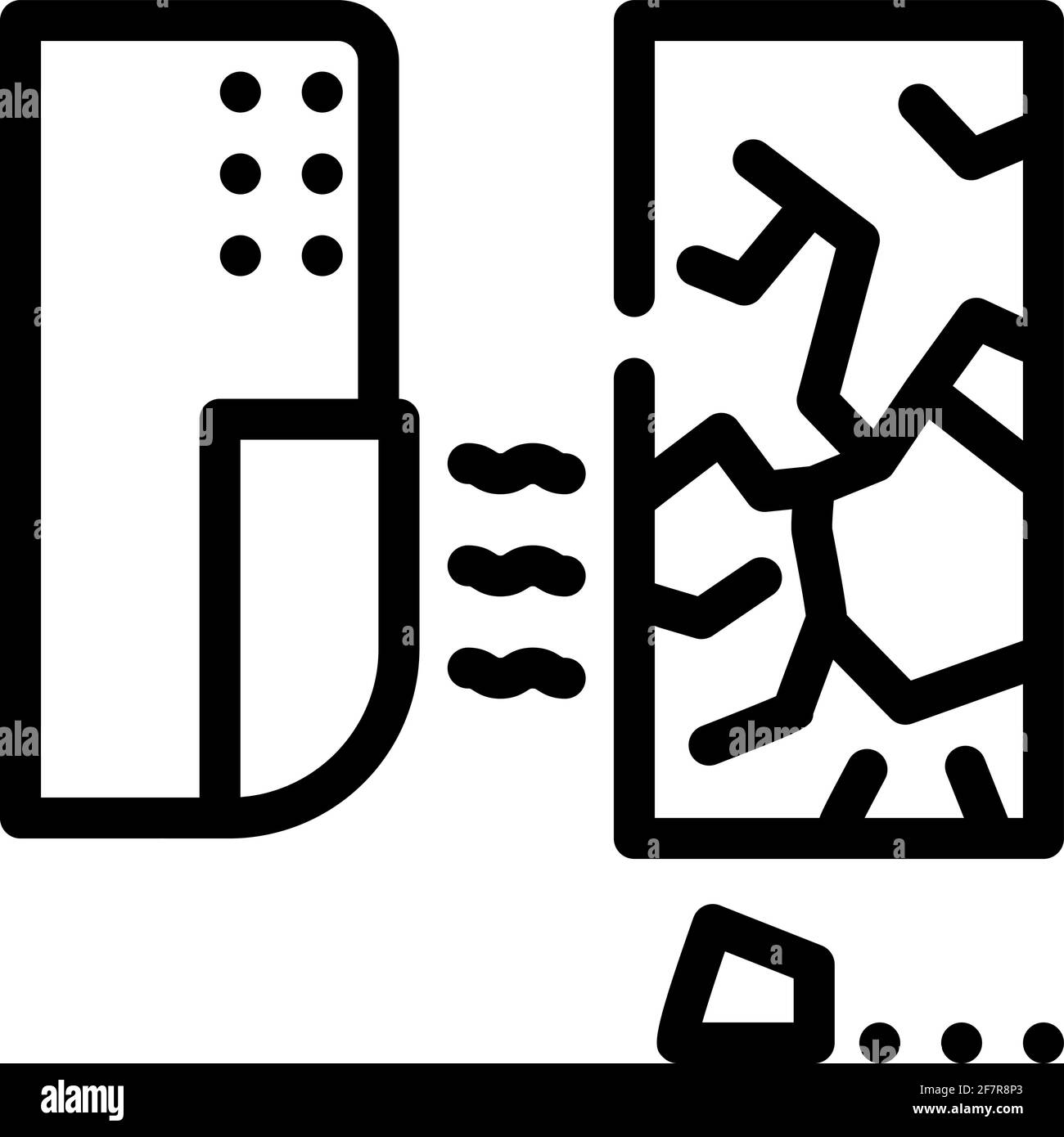 glass break sensor line icon vector illustration Stock Vector Image ...