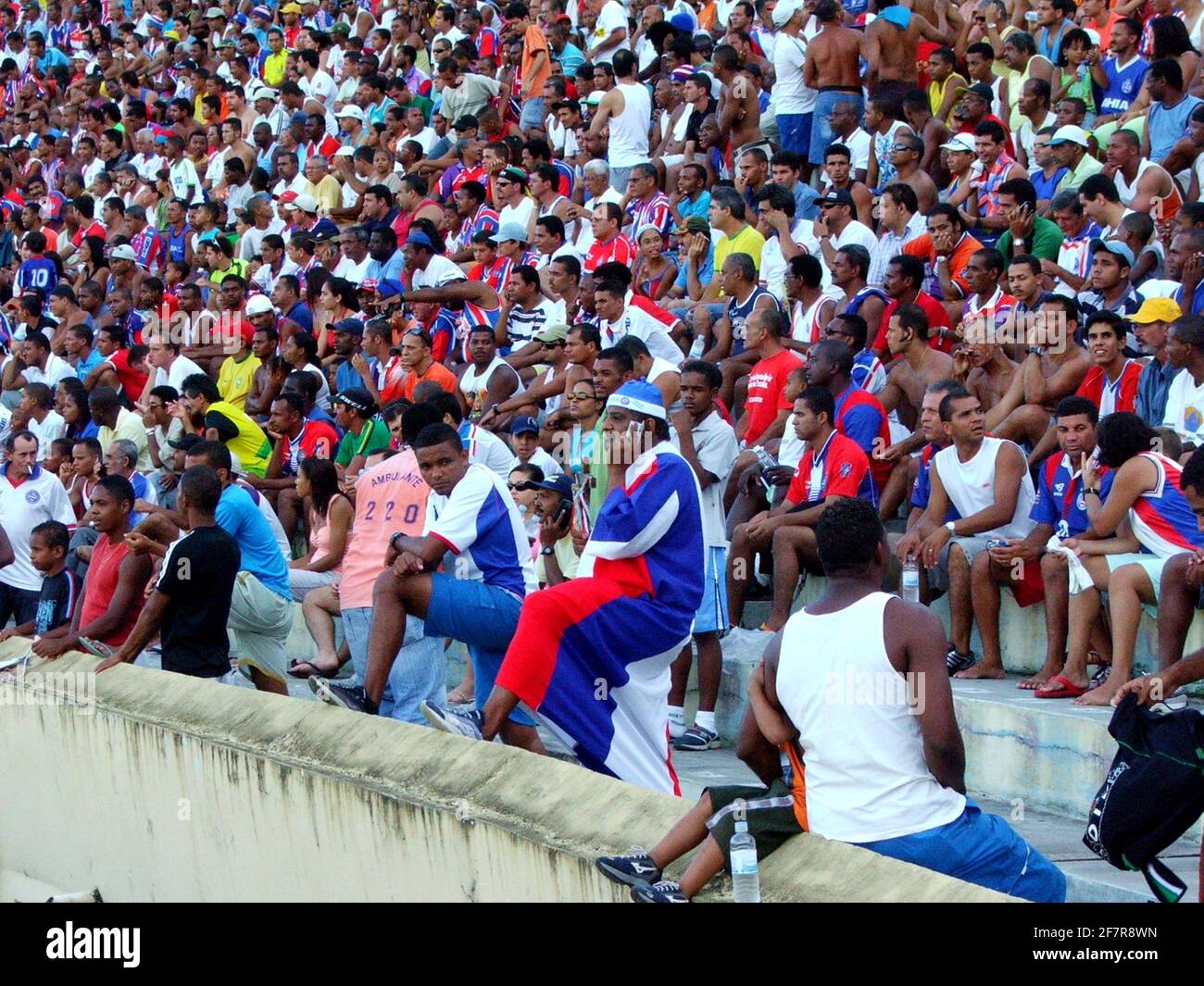 salvador, bahia / brazil - february 5, 2006: fans of the Bahia team are ...