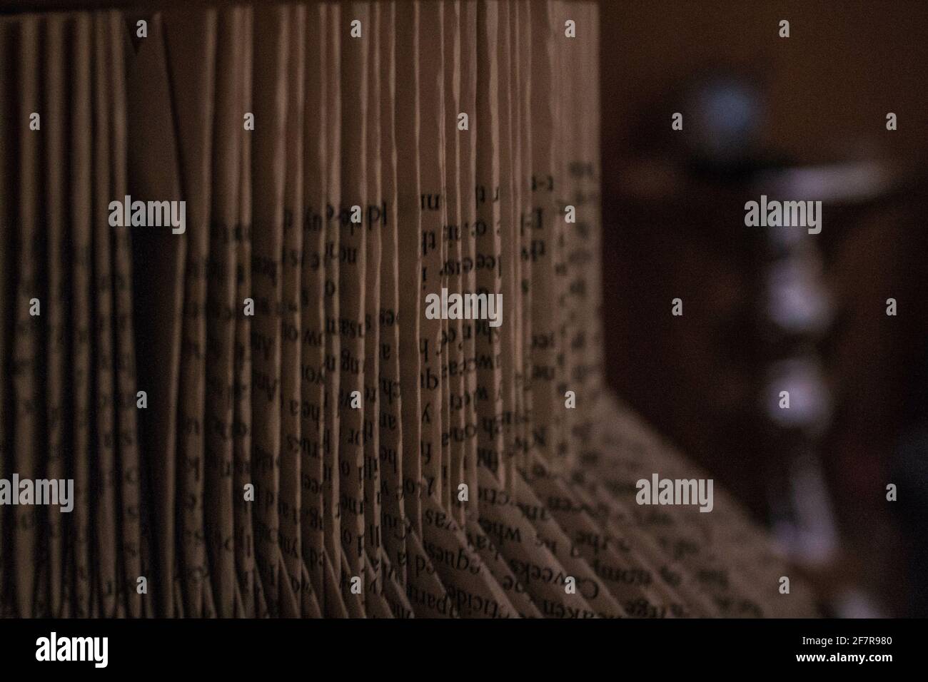 Closeup of folded book pages Stock Photo - Alamy