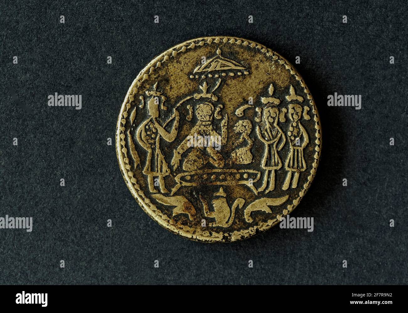 09 Apr 2021 Vintage Brass Coin of Ram Darbar studioshot Lokgram Kalyan ...