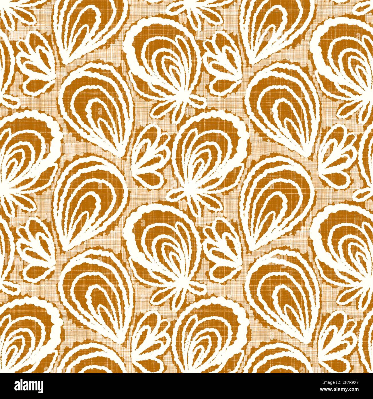 Watercolor orange flower motif background. Hand painted earthy ...