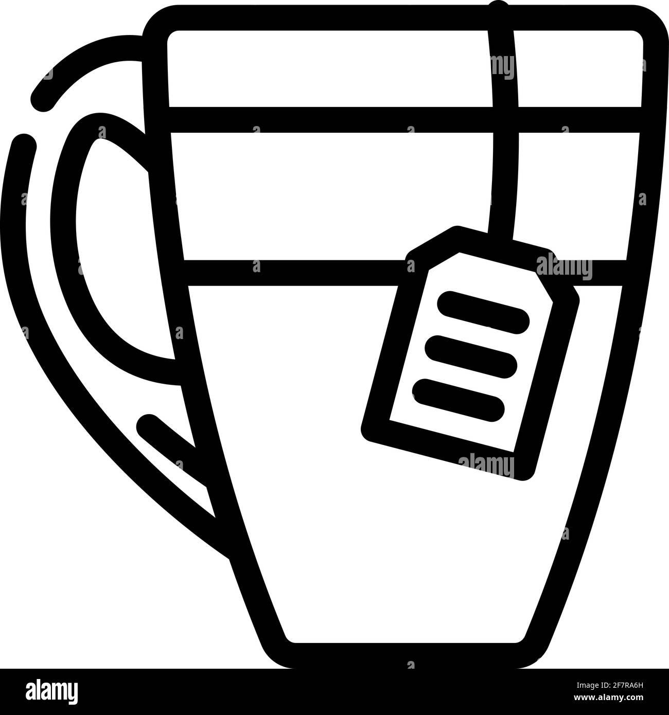 cup tea line icon vector illustration black Stock Vector Image & Art ...