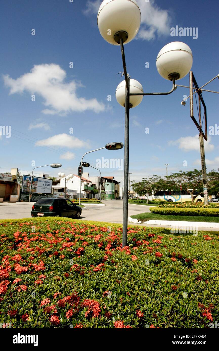 mucuri, bahia, brazil - september 5, 2009: entrance square in the city ...