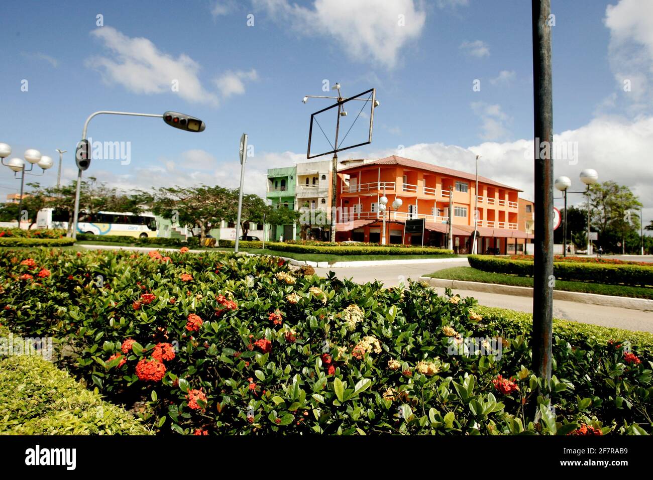 mucuri, bahia, brazil - september 5, 2009: entrance square in the city ...