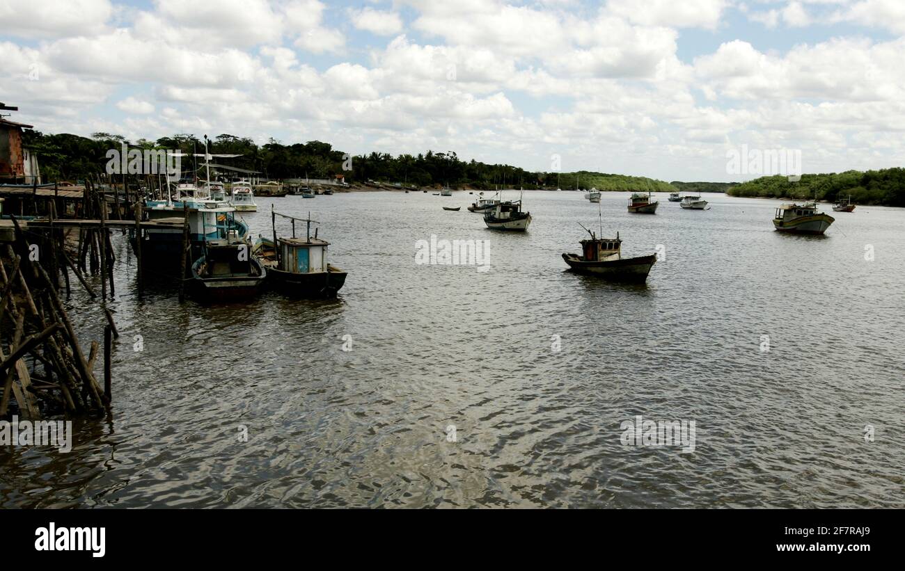 nova vicosa, bahia / brazil - september 9, 2008: vessels are seen in ...