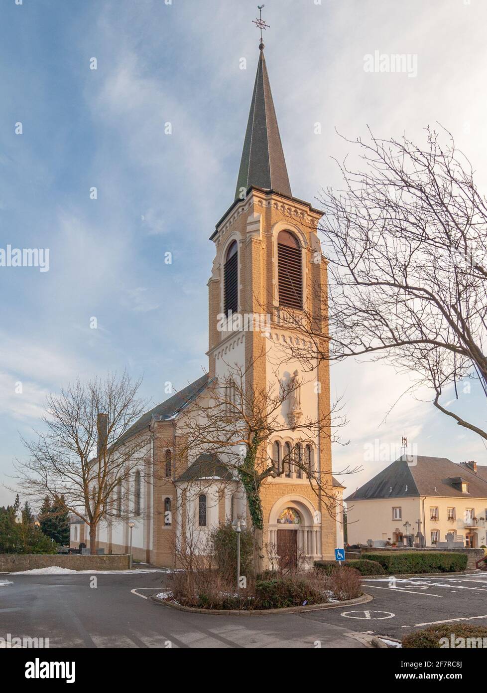 Christian church in Schuttrange - Luxembourg Stock Photo - Alamy