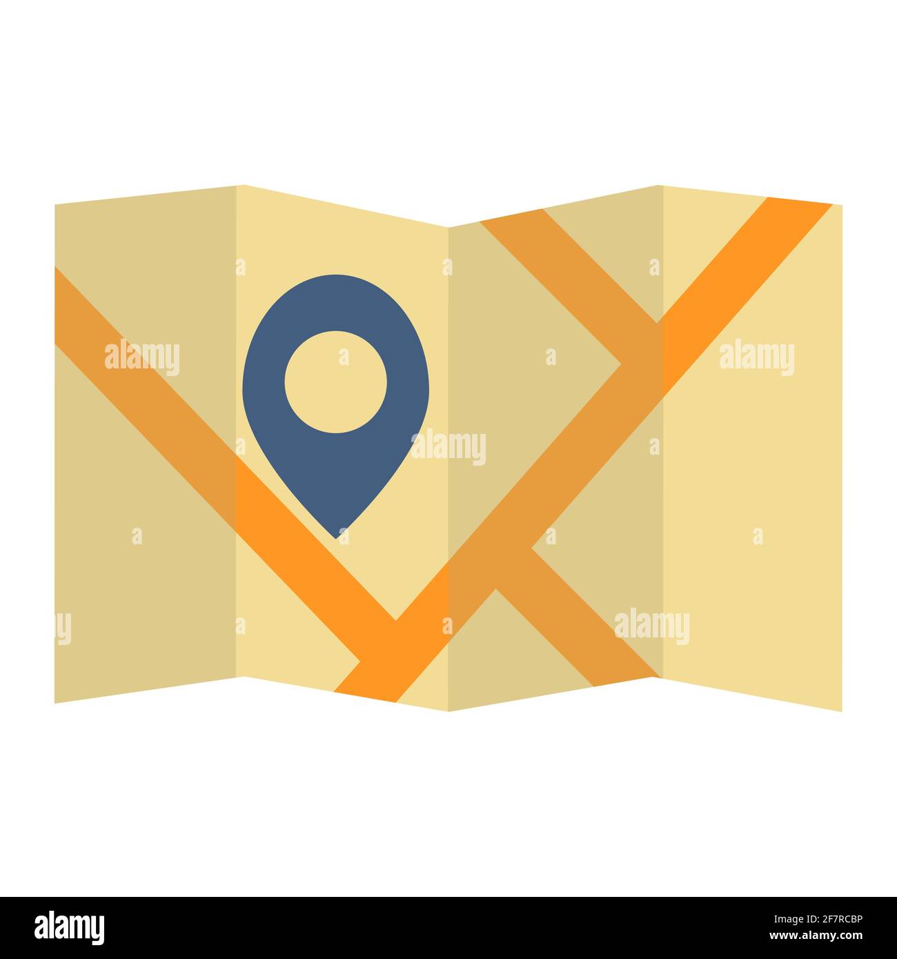 Travel direction place on map marked with pointer symbol vector ...