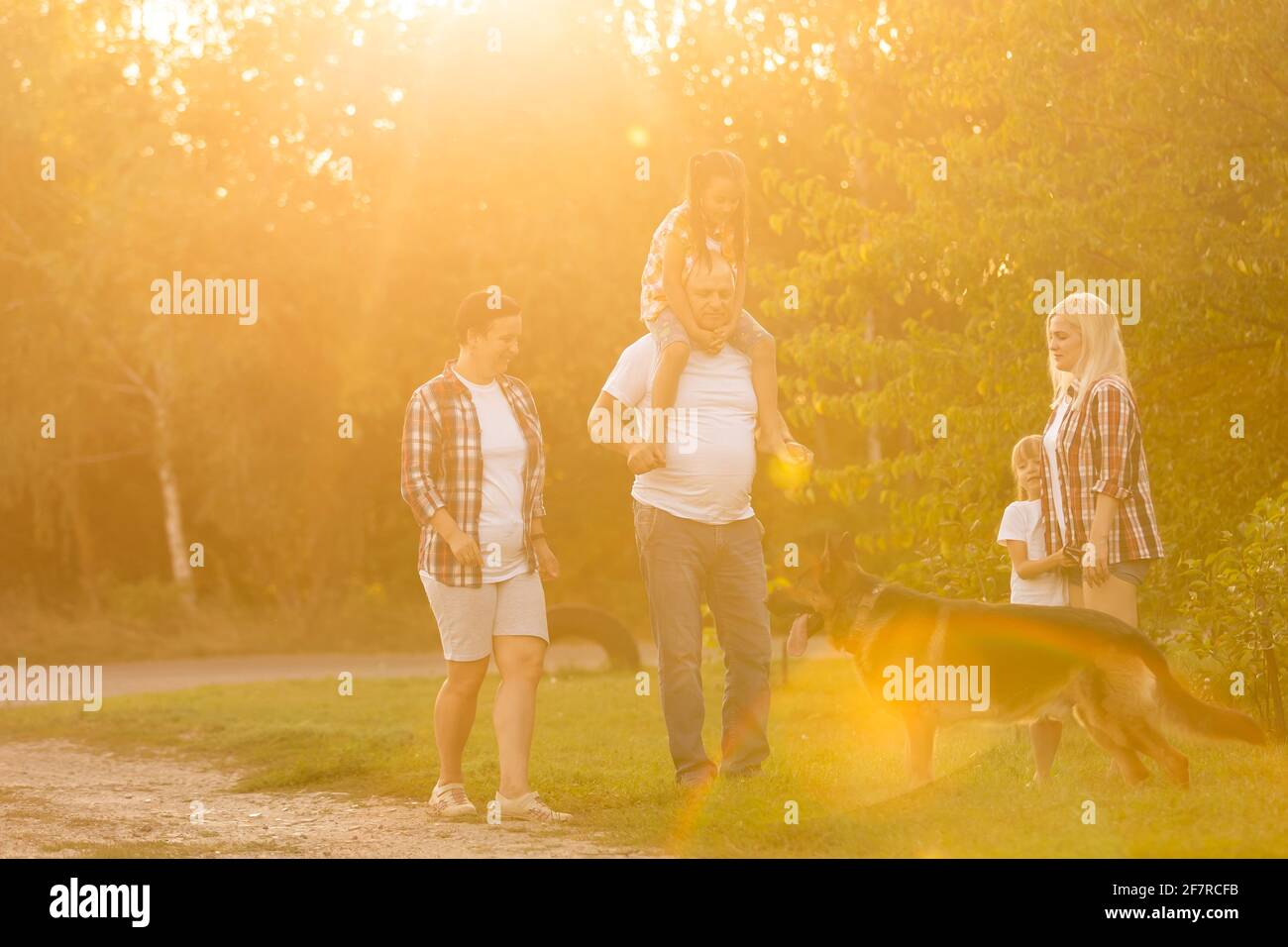 Multi Generation Family On Countryside Walk Stock Photo - Alamy