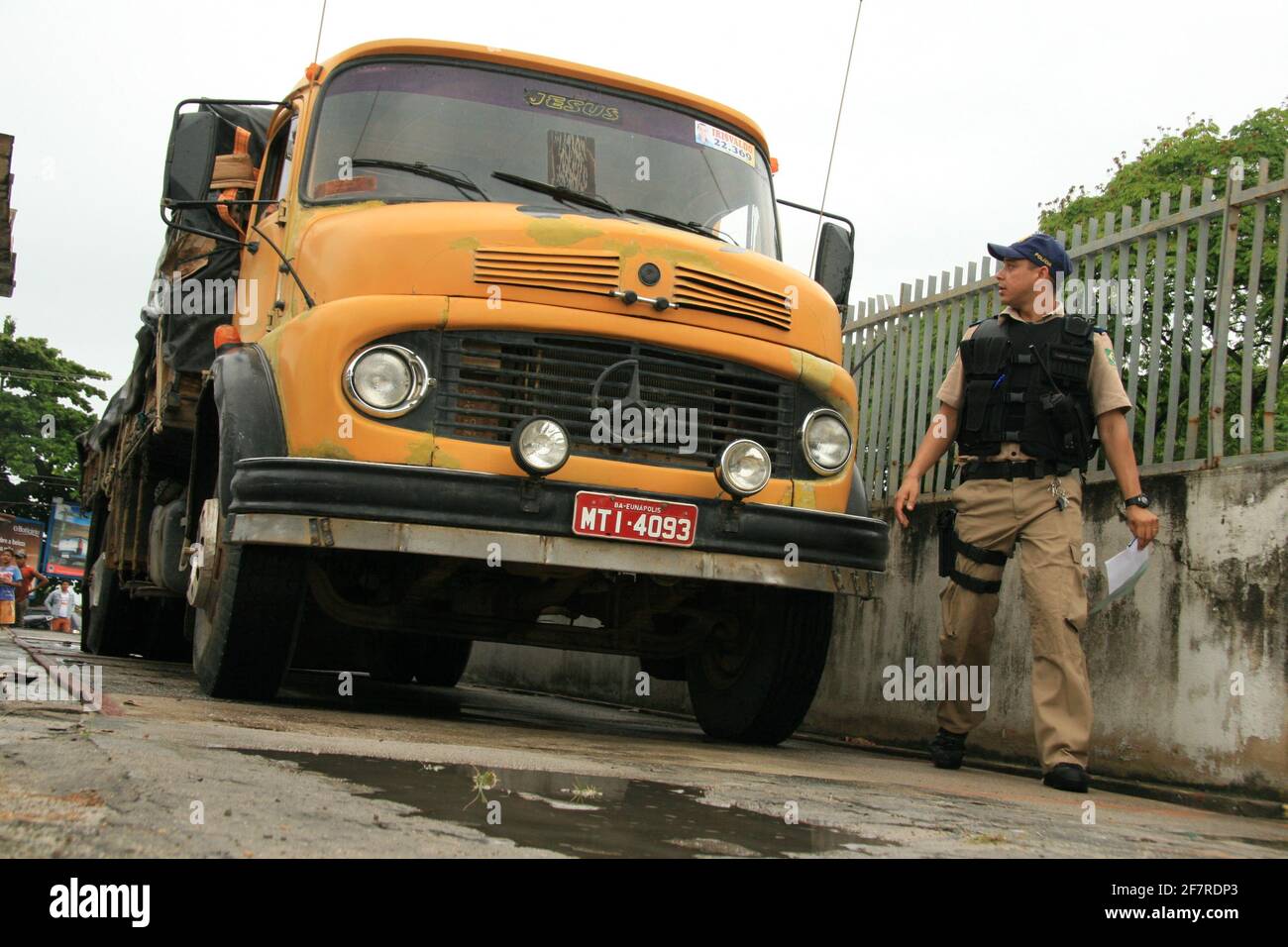 eunapolis, bahia / brazil - may 6, 2009: Federal Highway Police officer ...
