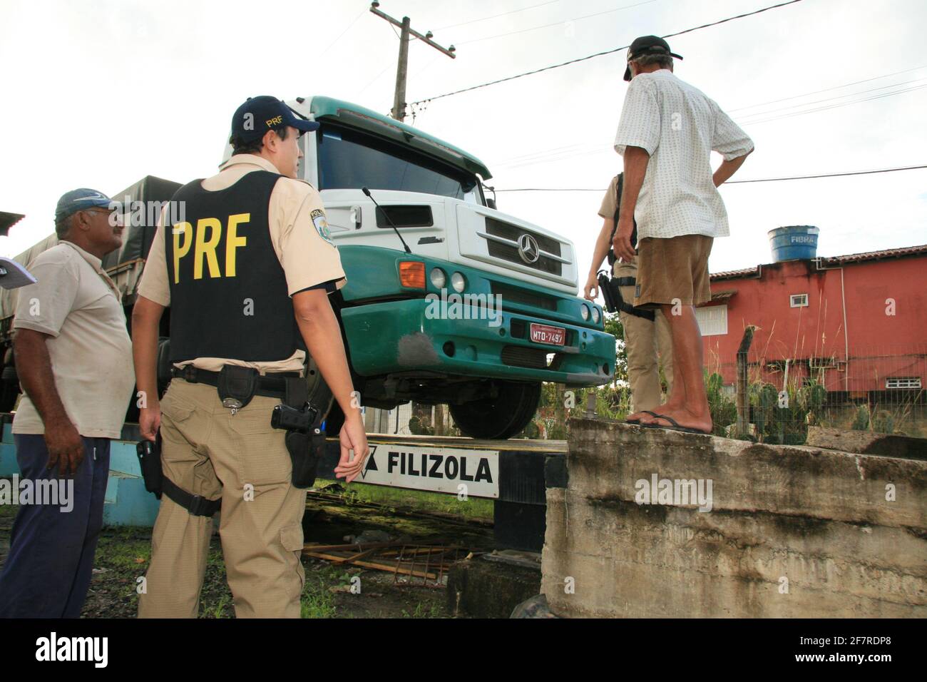 eunapolis, bahia / brazil - may 6, 2009: Federal Highway Police officer ...