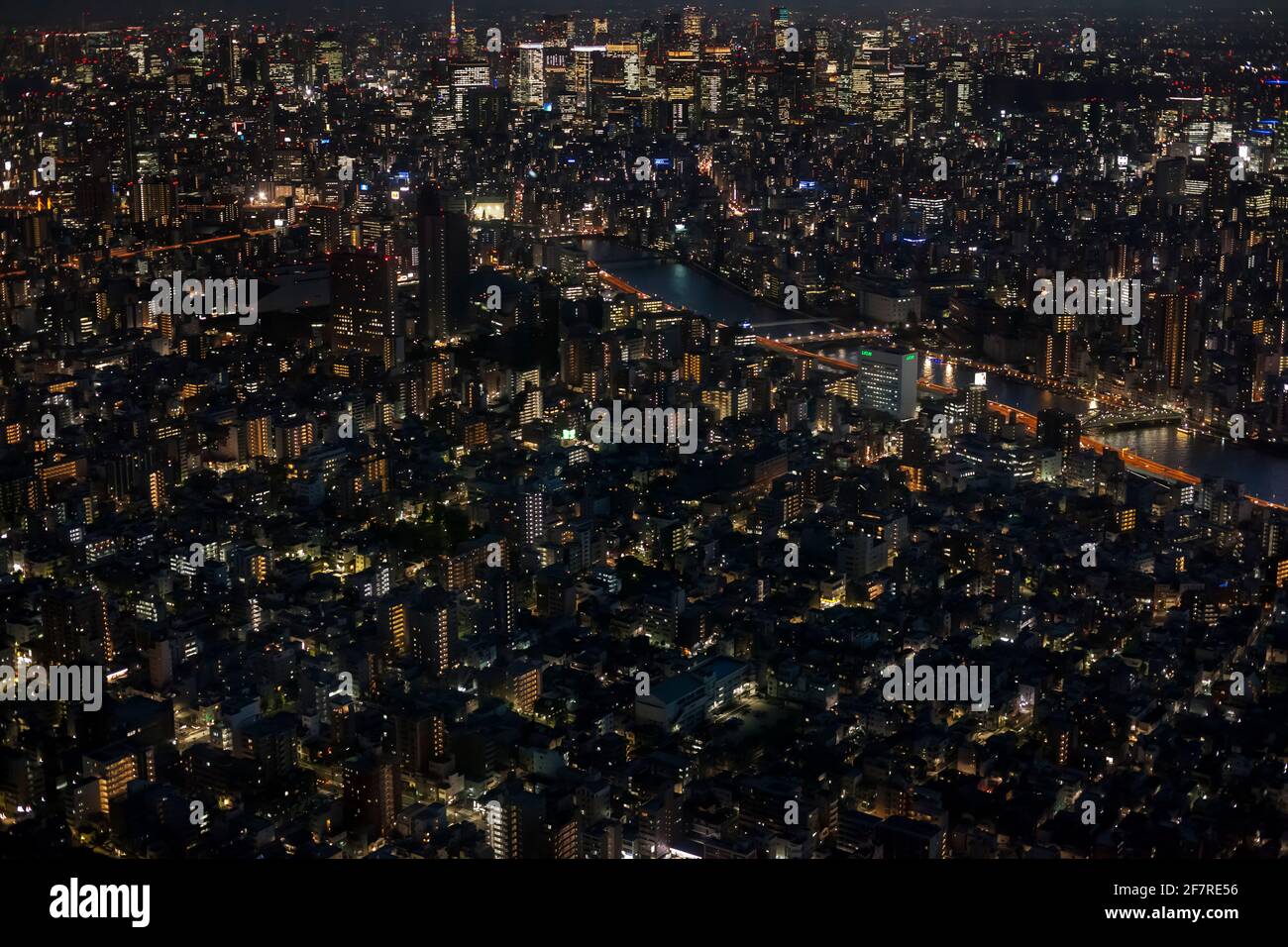 Tokyo skyline night panorama hi-res stock photography and images - Alamy