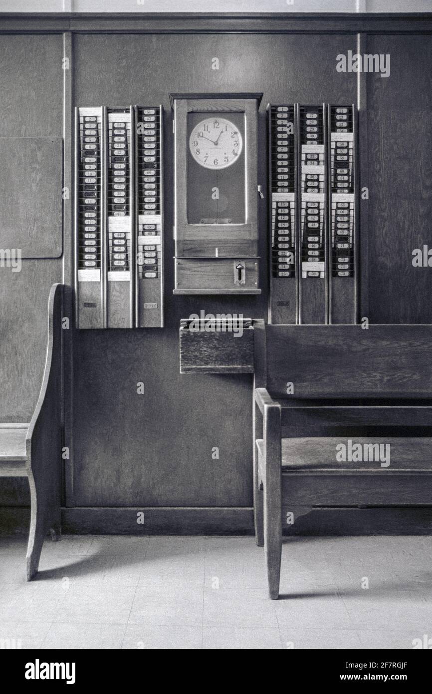 Antique industrial time recorder clock made in 1900's in Gardner ...