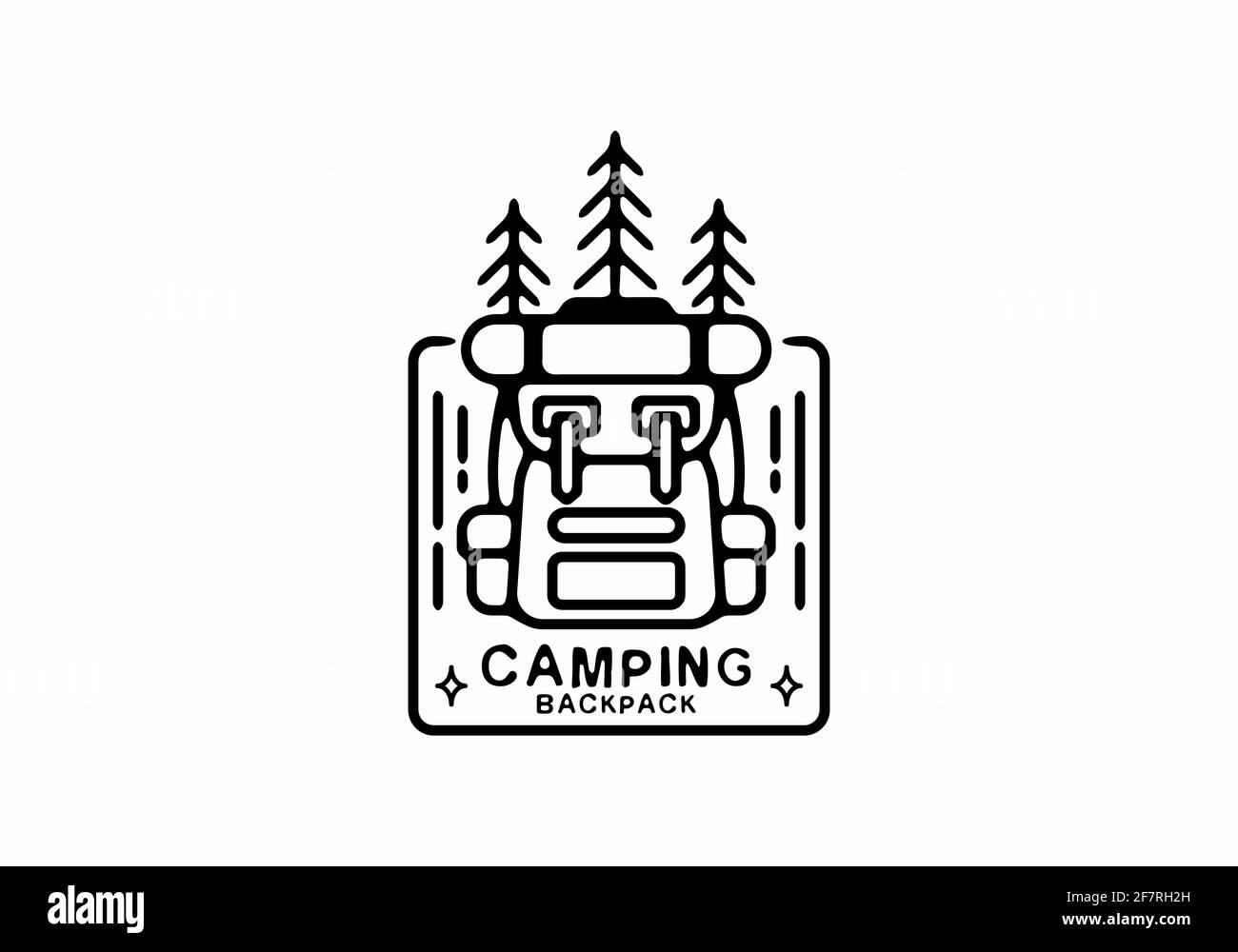 Hiking backpack icon black hi-res stock photography and images - Alamy