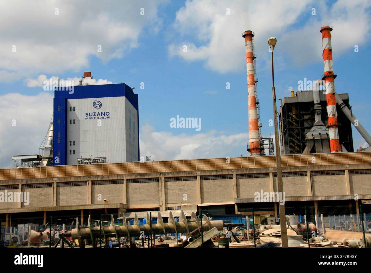MUCURI, BAHIA / BRAZIL - June 16, 2010: Suzano Pulp and Paper mill in ...