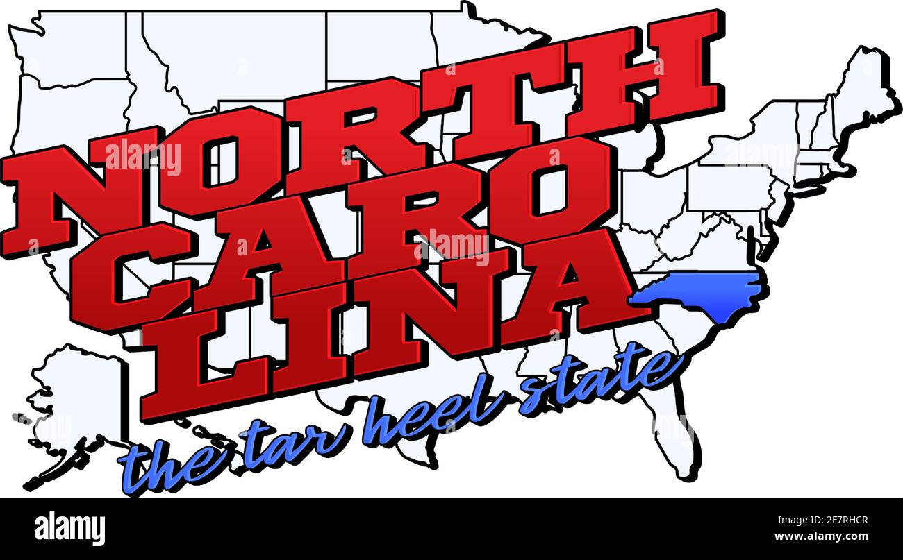 north carolina state. Vector illustration with US north carolina state ...
