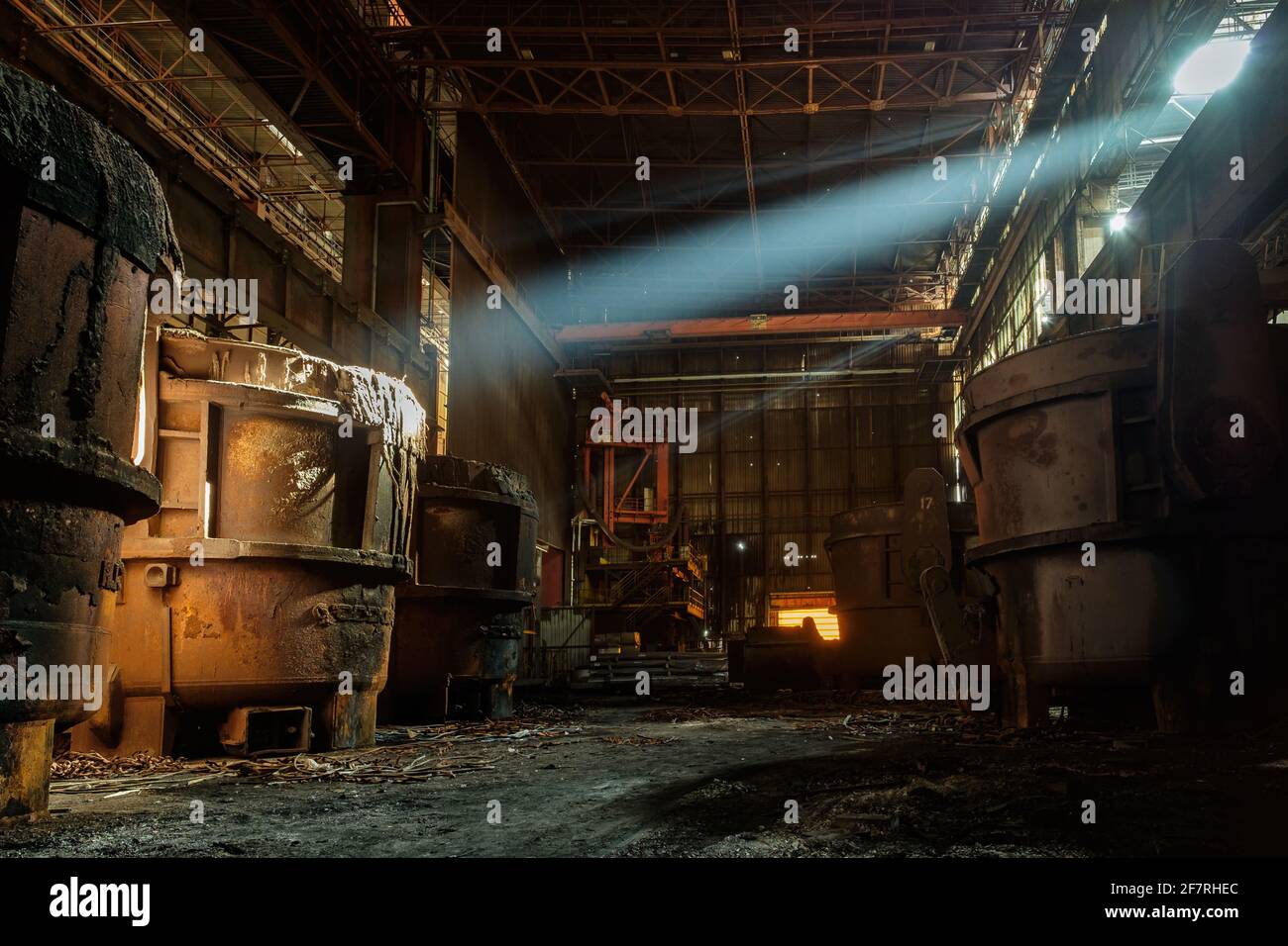Inside of an abandoned factory Stock Photo - Alamy