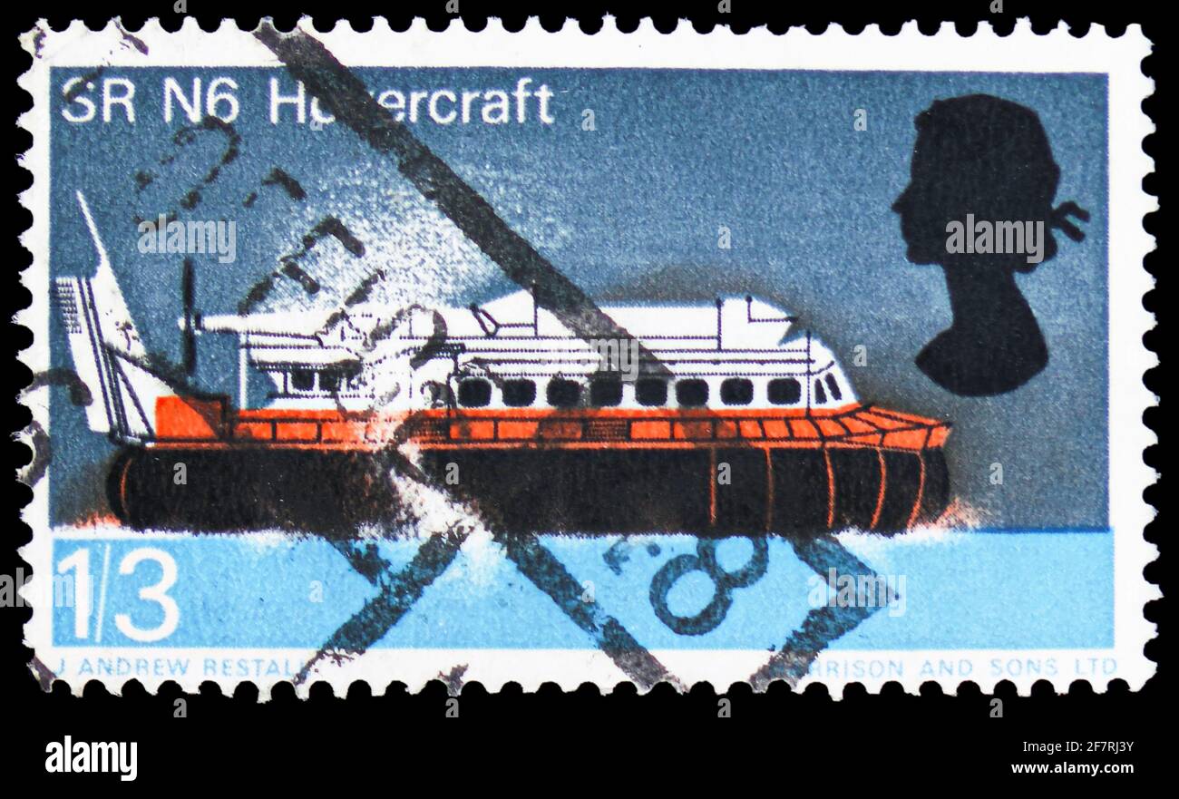 MOSCOW, RUSSIA - JANUARY 17, 2021: Postage stamp printed in United ...