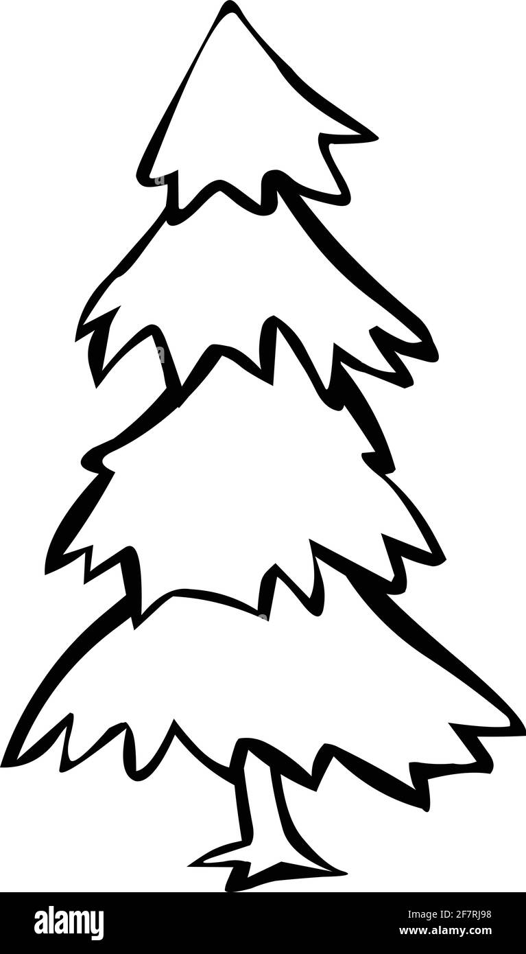 Line pine trees on Stock Vector Images - Alamy