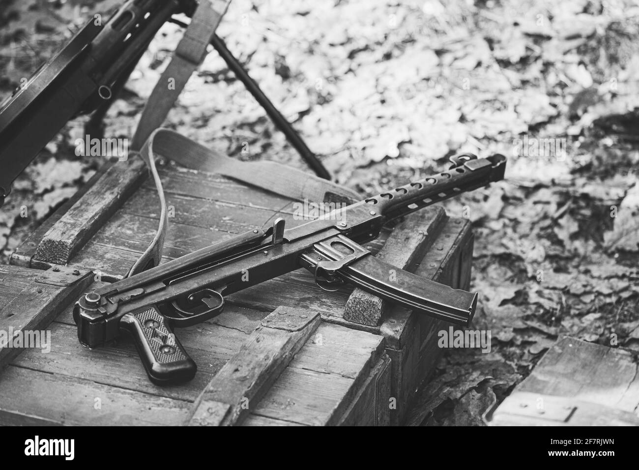 Old Soviet Russian Red Army Submachine Gun PPS-43 Weapon Gun Of World ...