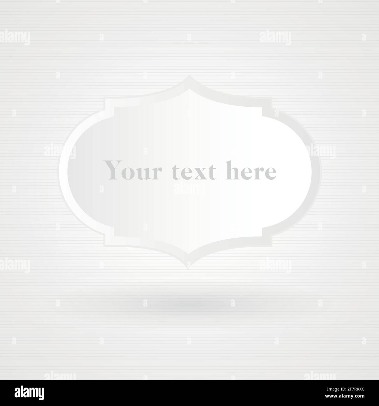 White minimal frame. Copy space. Vector illustration, flat design Stock ...