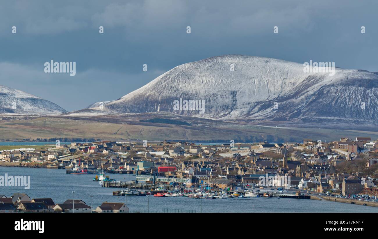 Stromness with Island of Hoy beyond, Orkney Isles Stock Photo - Alamy