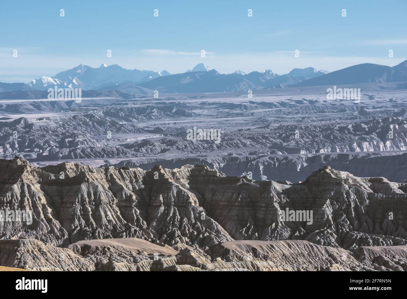 Eroded landscape and rock towers in Zanda soil forest Stock Photo - Alamy