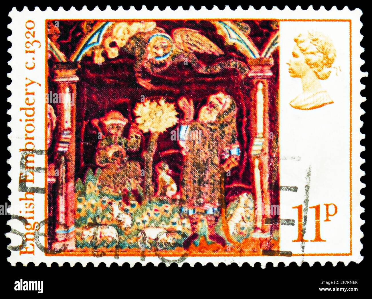 MOSCOW, RUSSIA - JANUARY 17, 2021: Postage stamp printed in United ...