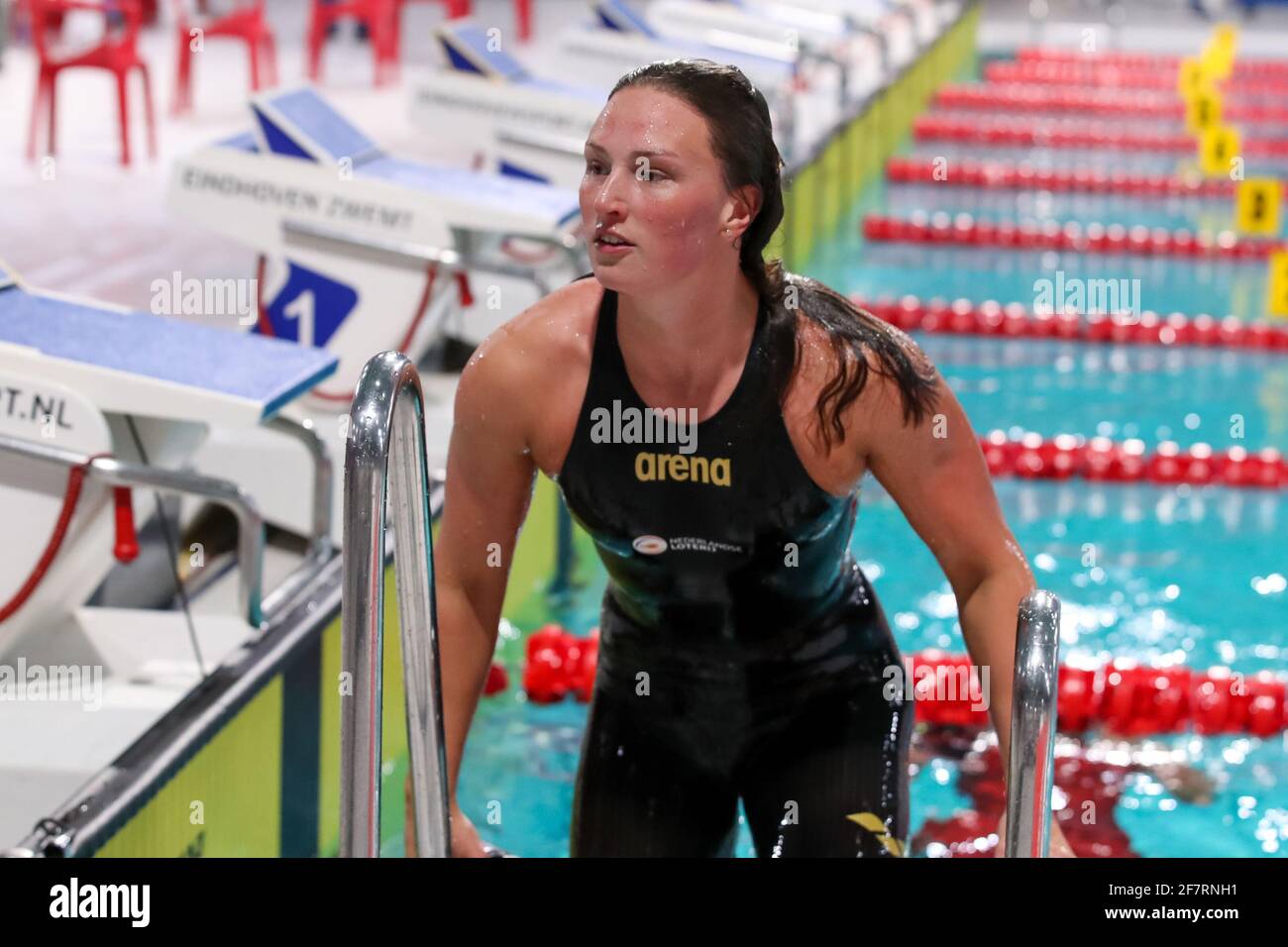EINDHOVEN, NETHERLANDS - APRIL 9: Kim Busch of the Netherlands after ...