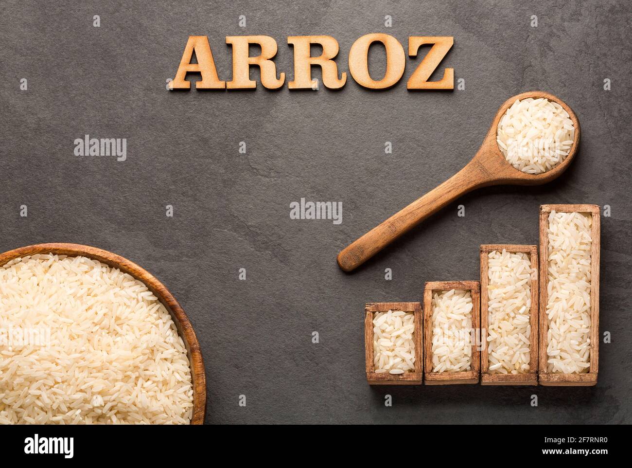 Raw white rice - Oryza sativa. Graph of sales and consumption ...