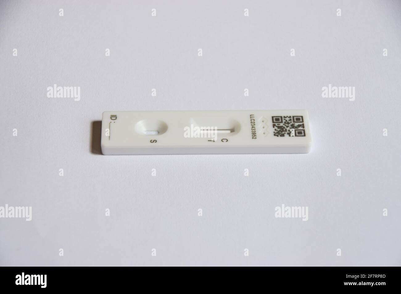 An NHS coronavirus home test strip. Twice-weekly lateral flow tests ...