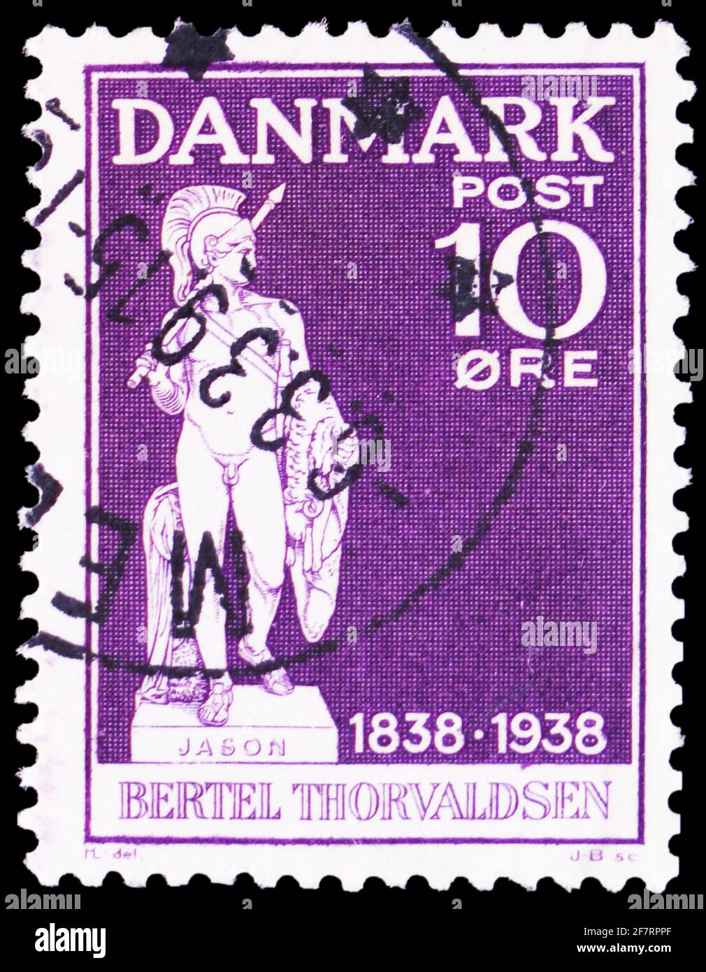 MOSCOW, RUSSIA - JANUARY 17, 2021: Postage stamp printed in Denmark ...