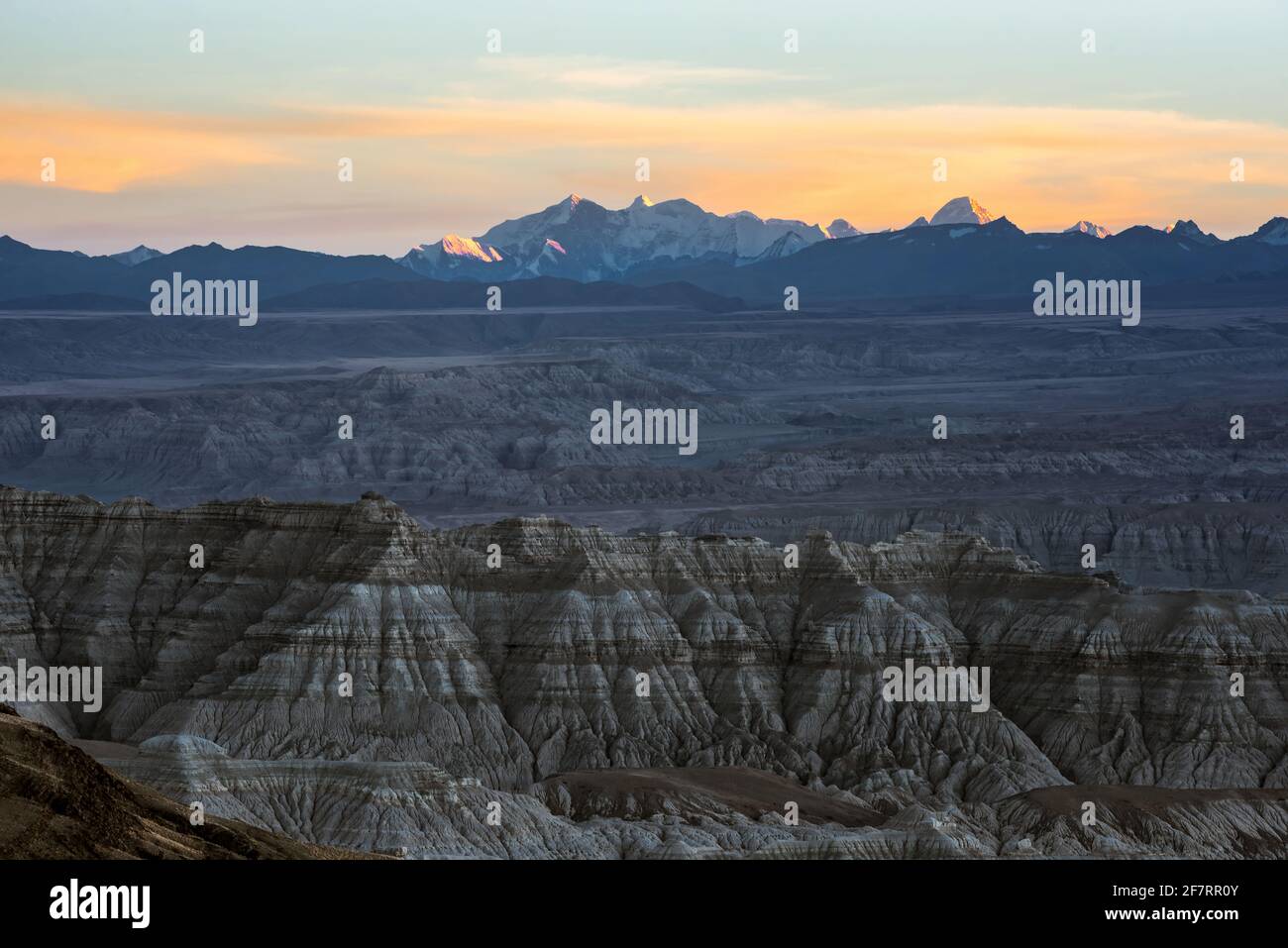 Eroded landscape and rock towers in Zanda soil forest Stock Photo - Alamy