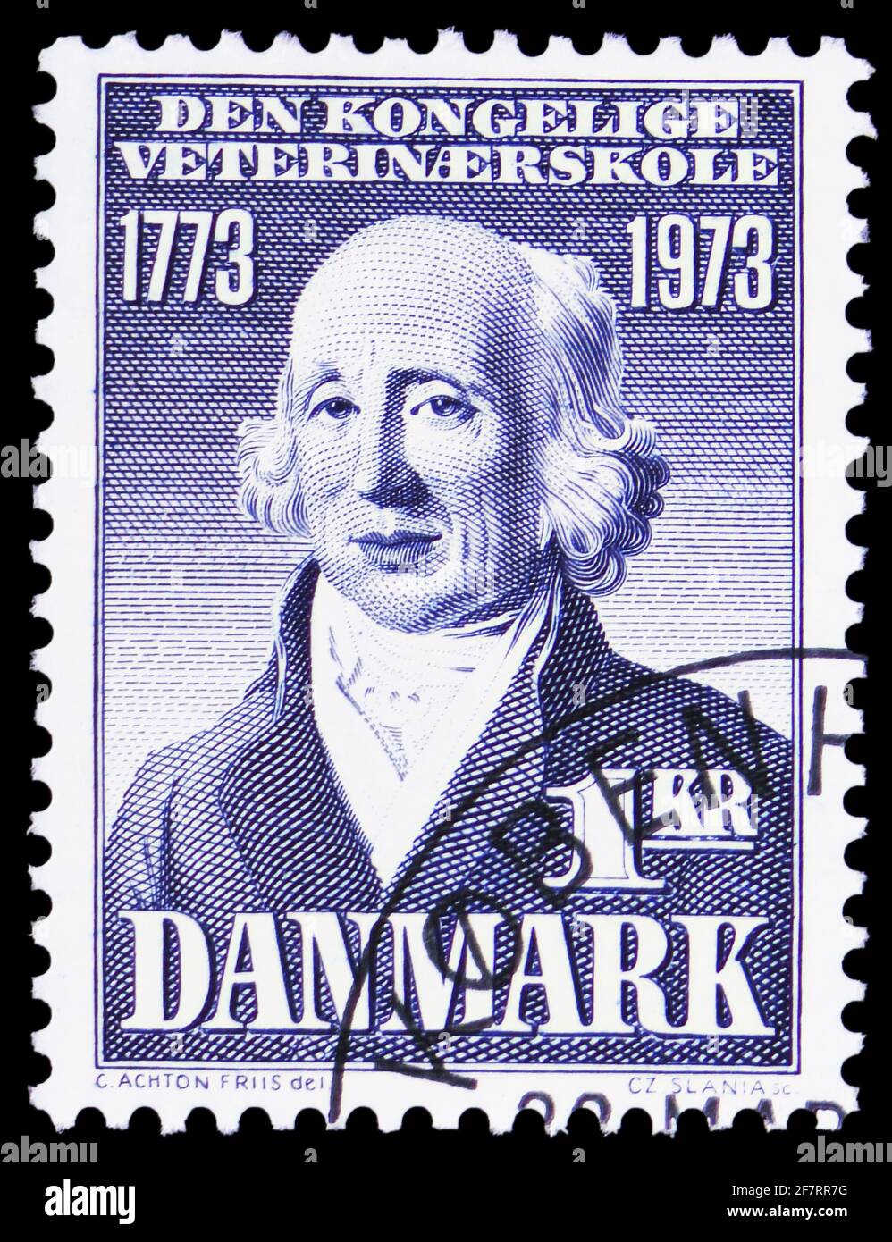 MOSCOW, RUSSIA - JANUARY 17, 2021: Postage stamp printed in Denmark ...