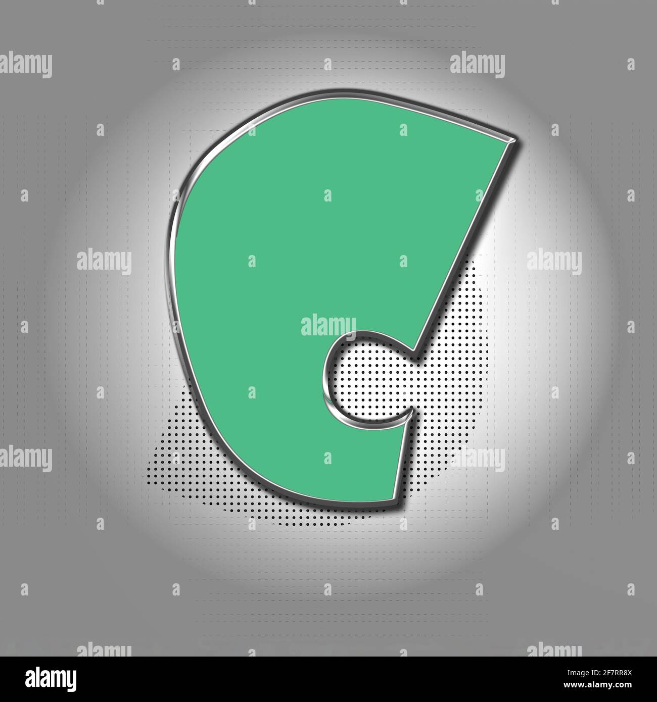 square graphic: colorful and dainty capital letter with the upper-case ...