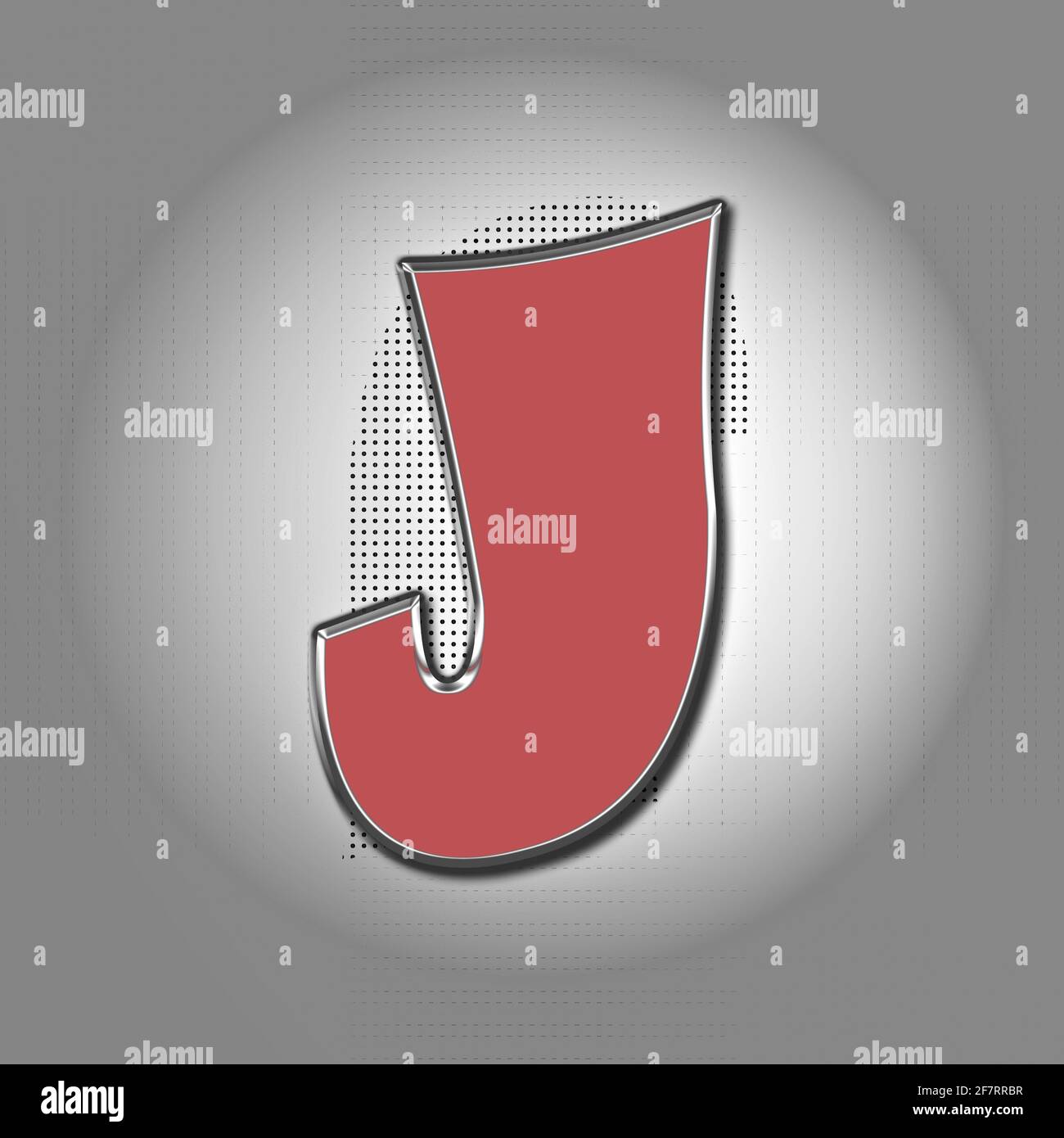 colorful and dainty capital letter with the upper-case character J ...