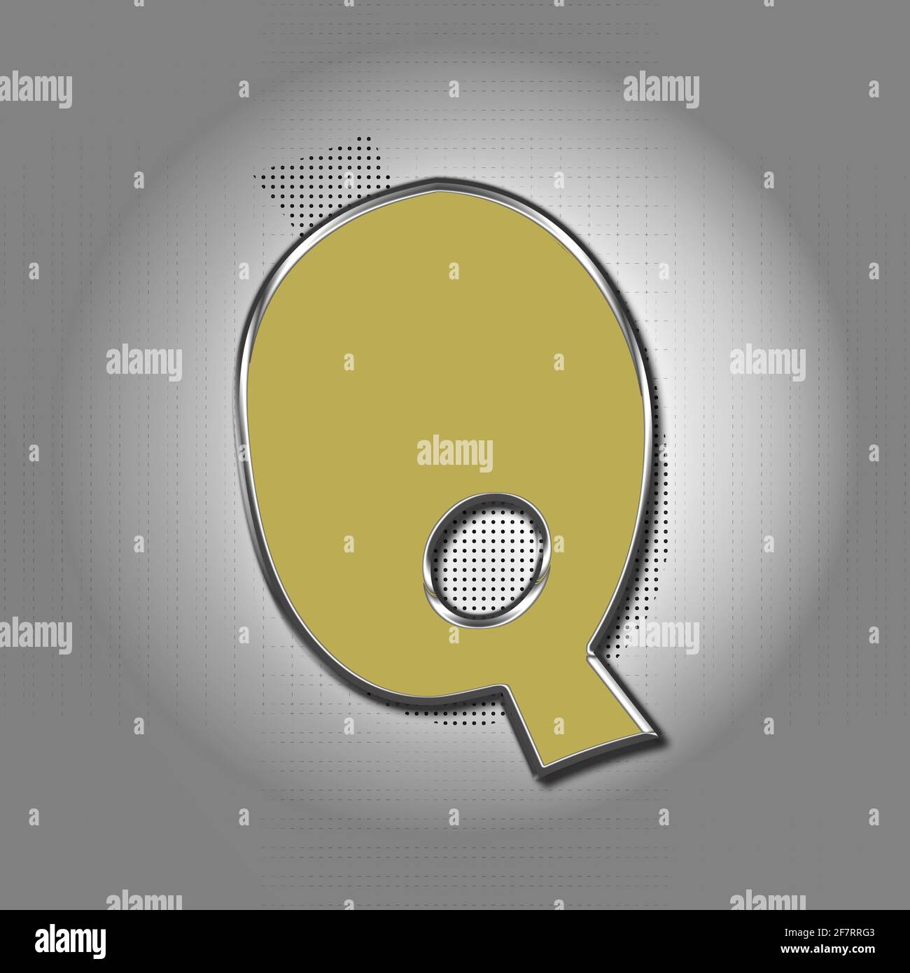 square graphic: colorful and dainty capital letter with the upper-case ...