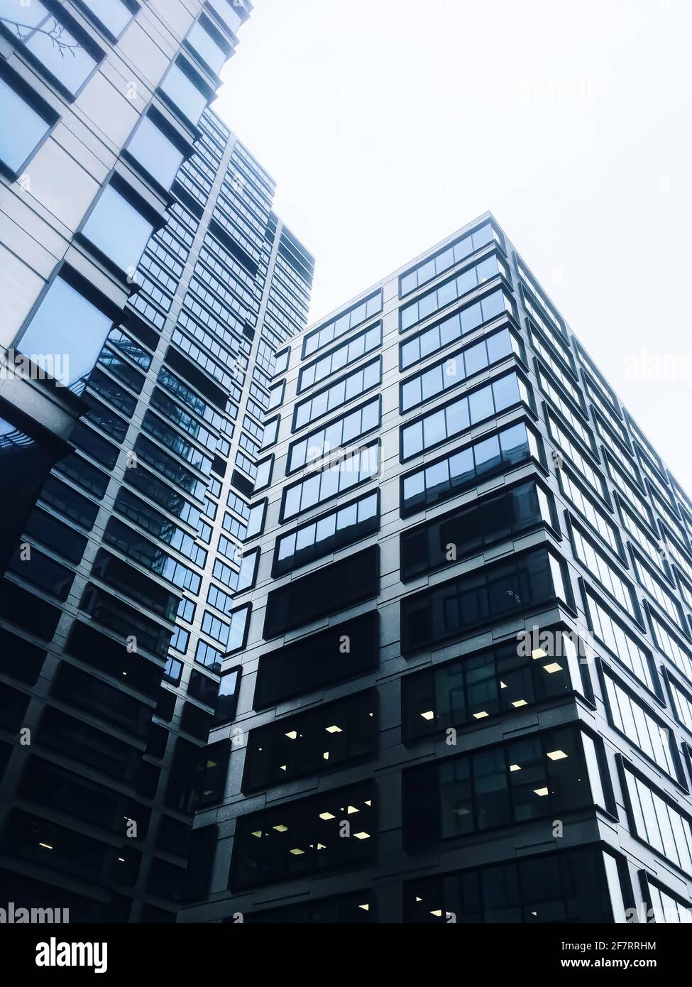 Corporate office building in financial district, modern skyscraper in ...